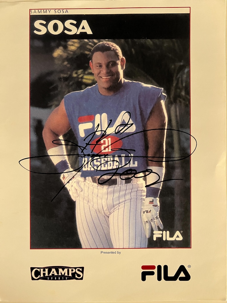 Baseball Great Sammy Sosa Original Autographed Photo - Framed - Etsy
