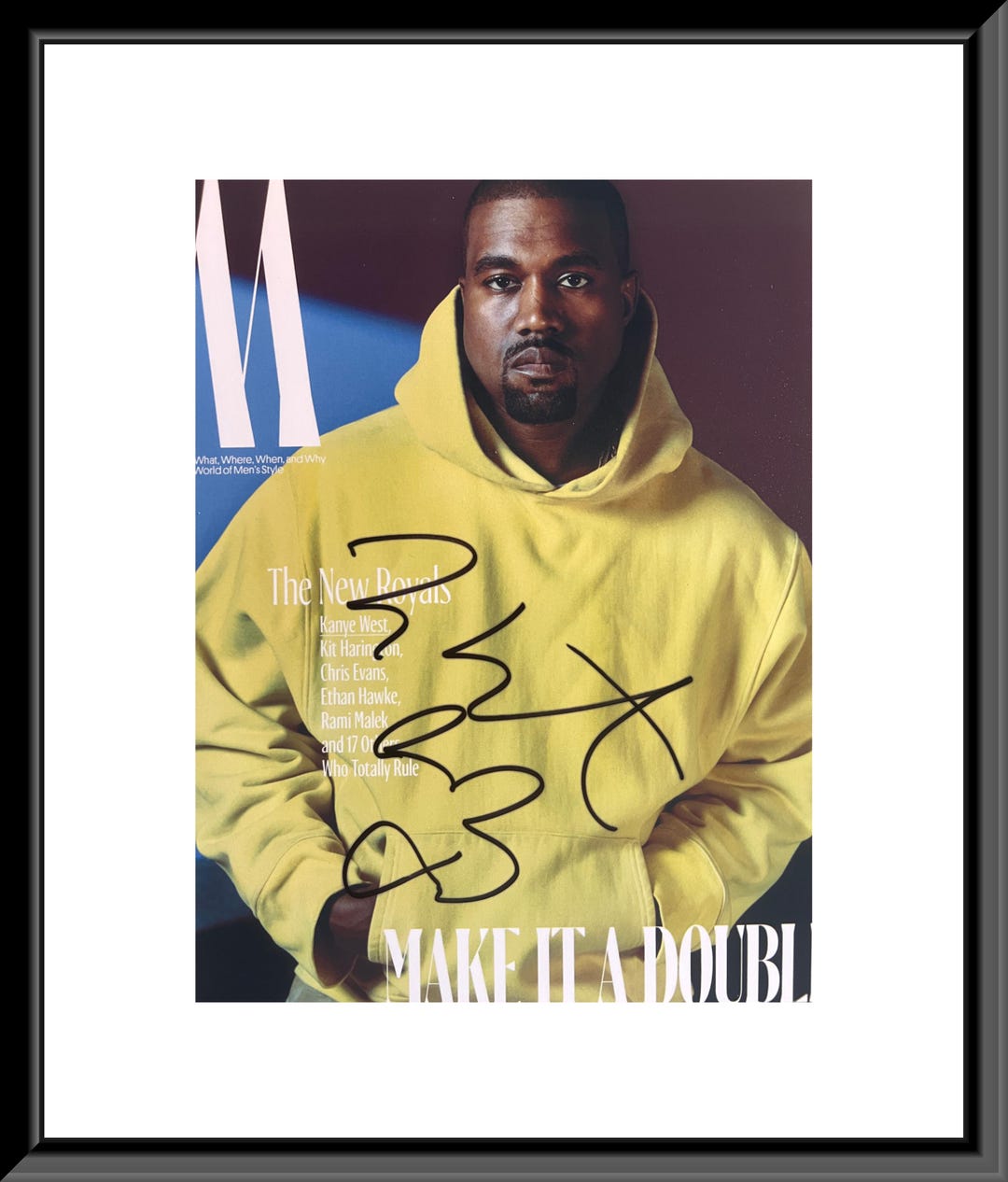 Kanye West Original Autographed Photo Framed - Etsy