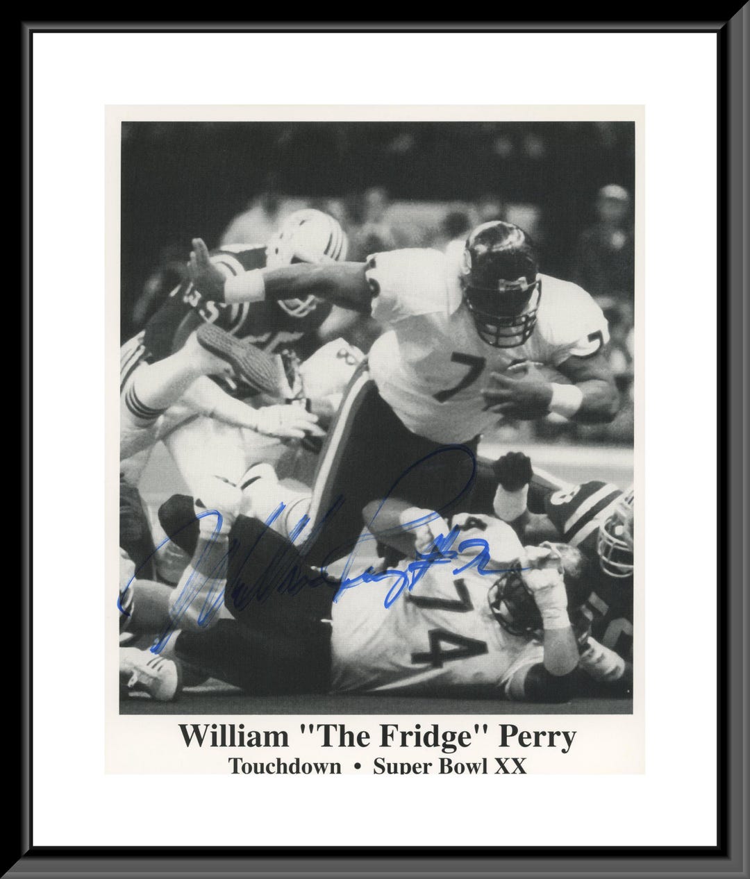 William the Refrigerator Perry Original Autographed Photo - Framed - Etsy