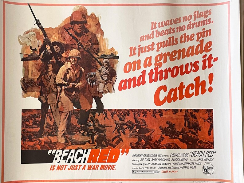 Original 1967 Beach Red Vintage Movie Poster - Etsy