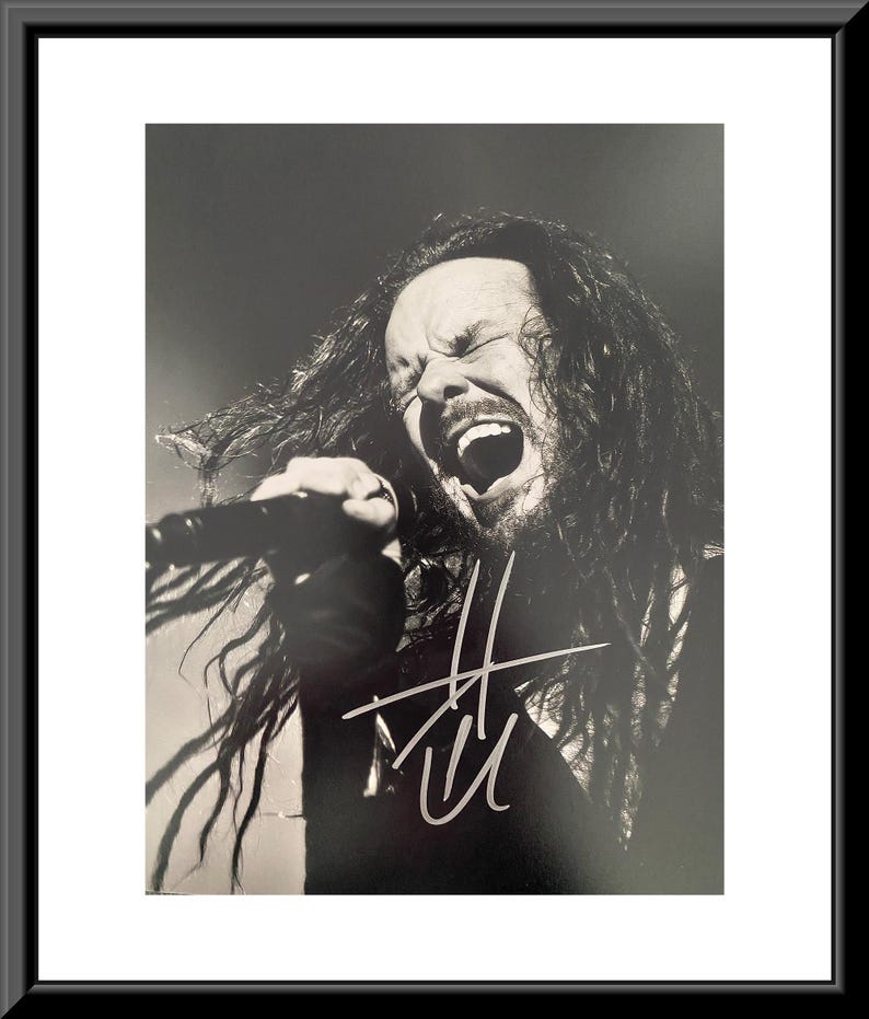 Korn Jonathan Davis Original Autographed Photo - Framed - Etsy
