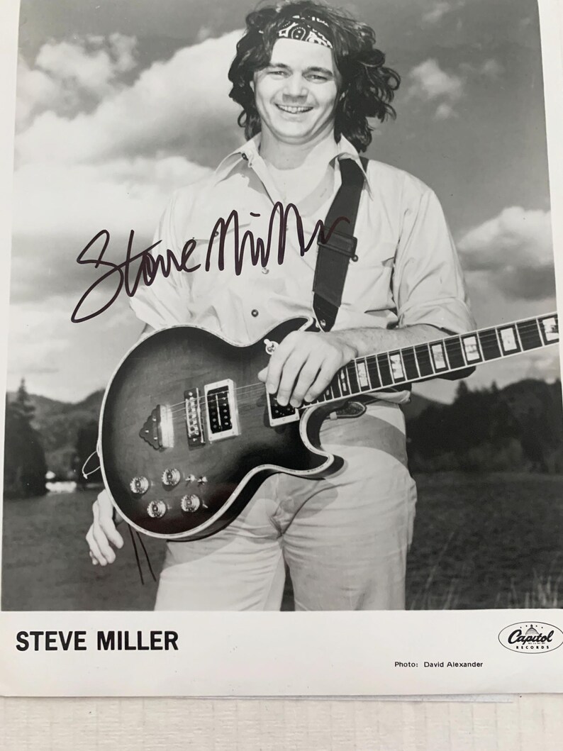 Steve Miller Band Original Autographed Photo Framed - Etsy