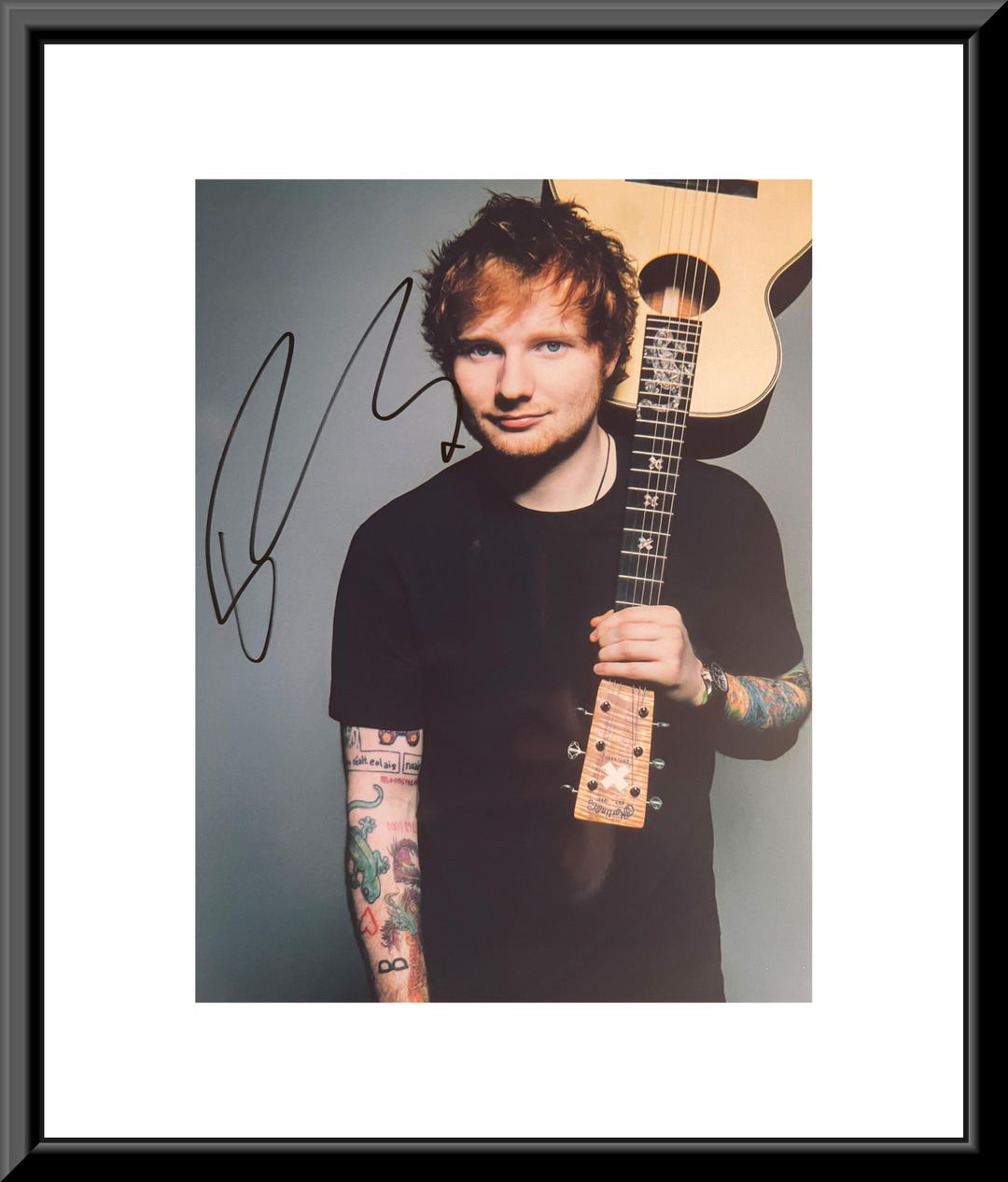 Ed Sheeran Original Autographed Photo Framed - Etsy