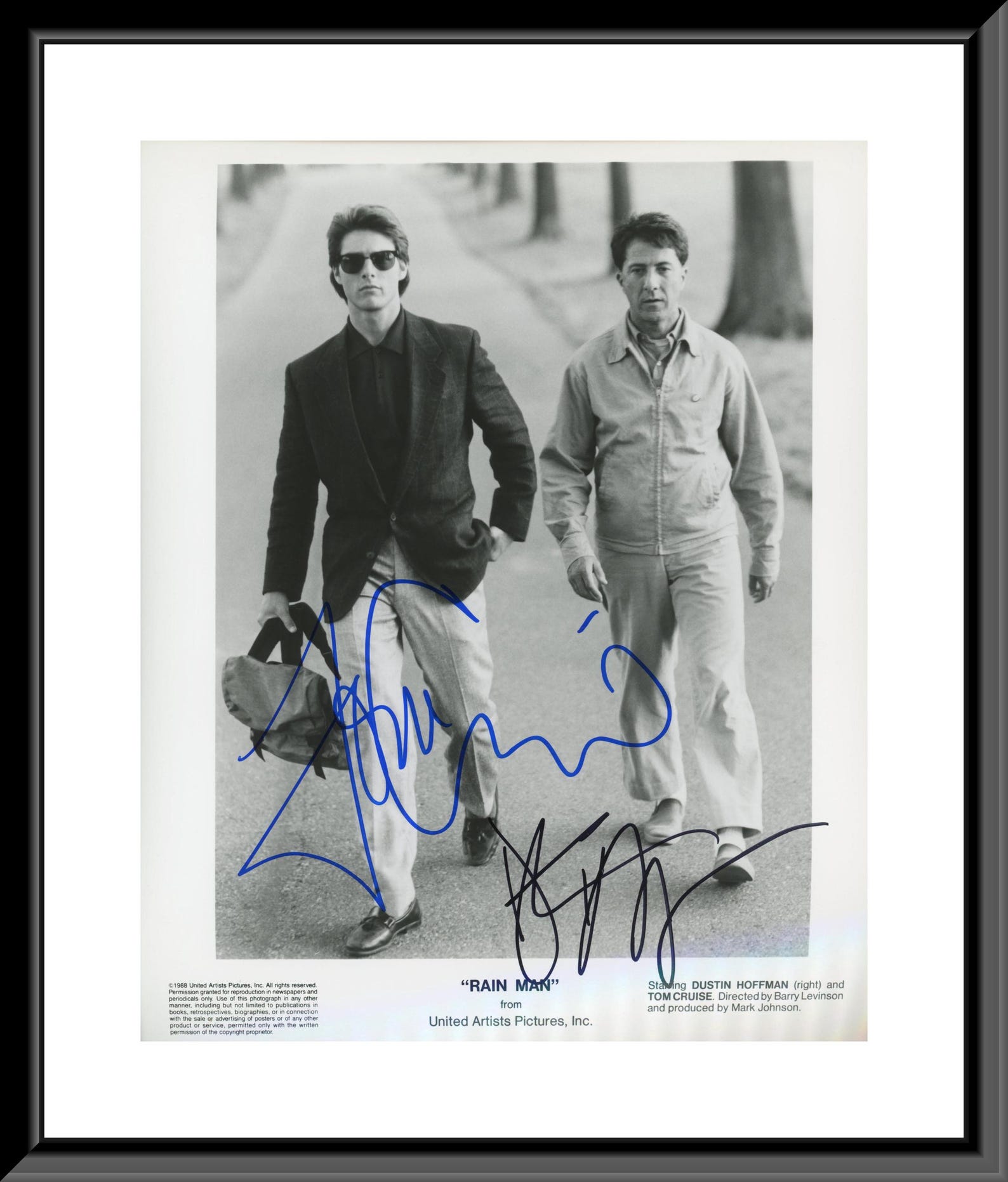 Rain Man Tom Cruise, Dustin Hoffman Autographed Movie Photo - Framed - Etsy