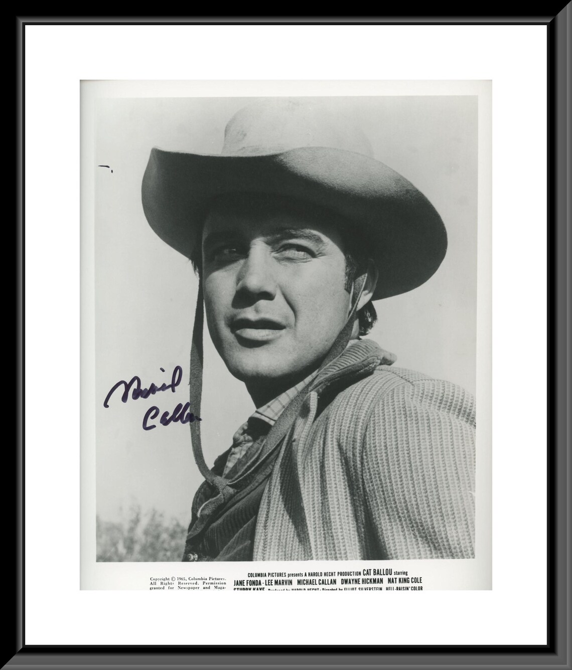 Michael Callan Cat Ballou Original Autographed Movie Photo - Framed - Etsy