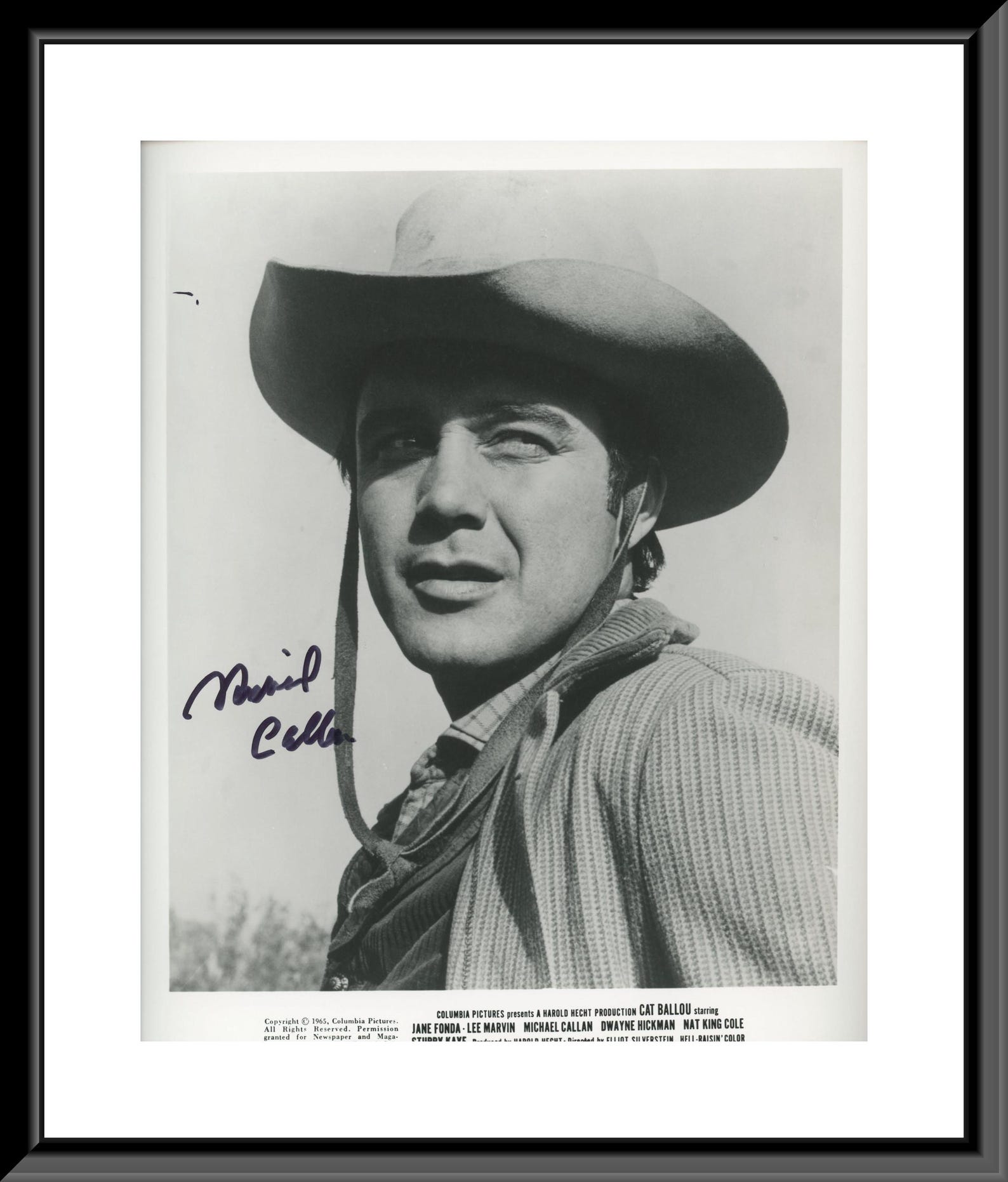 Michael Callan Cat Ballou Original Autographed Movie Photo - Framed - Etsy