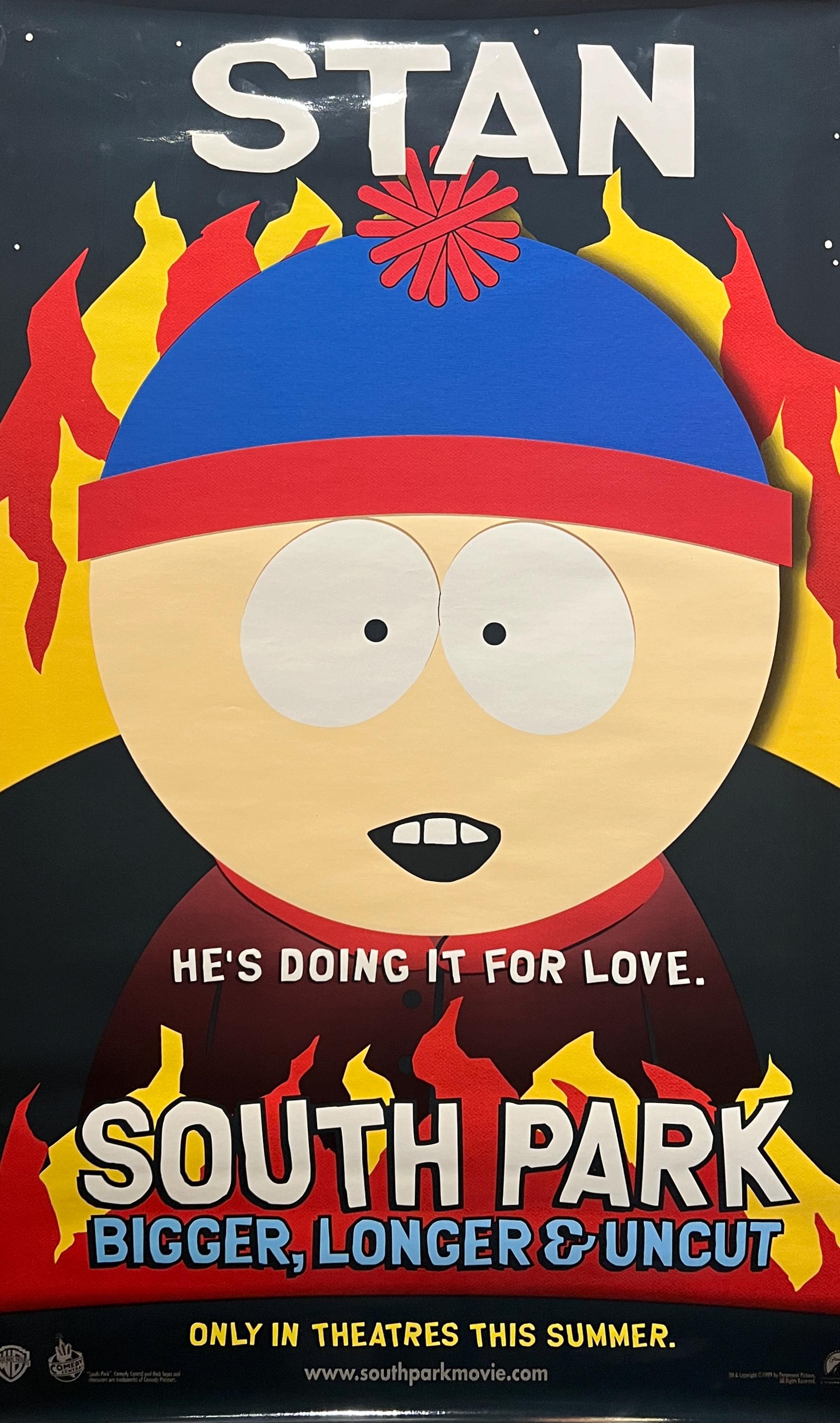 Rare South Park Stan 1999 Bigger Longer Uncut Original Bus Shelter ...