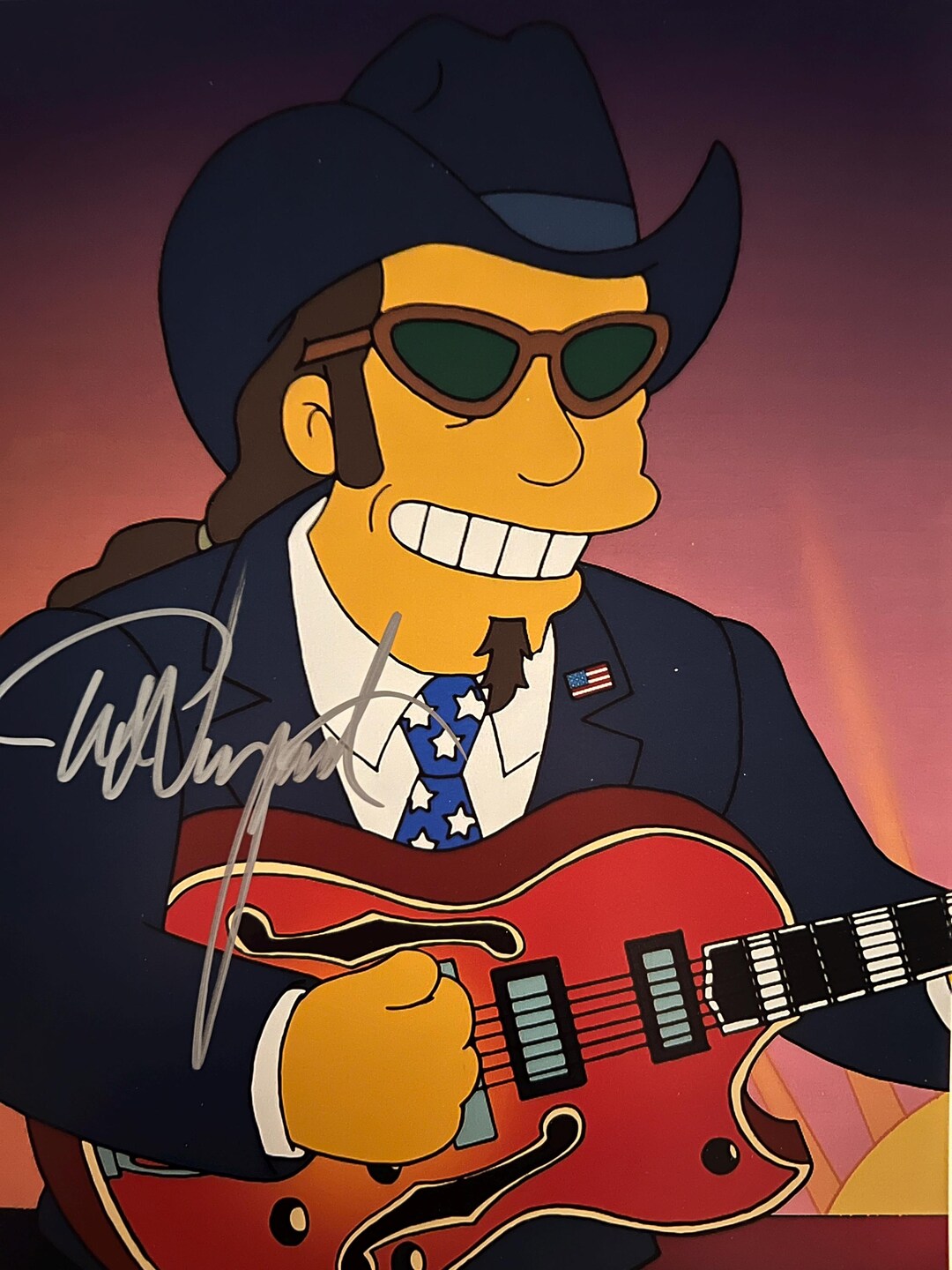 The Simpsons Ted Nugent Original Autographed Photo Framed - Etsy