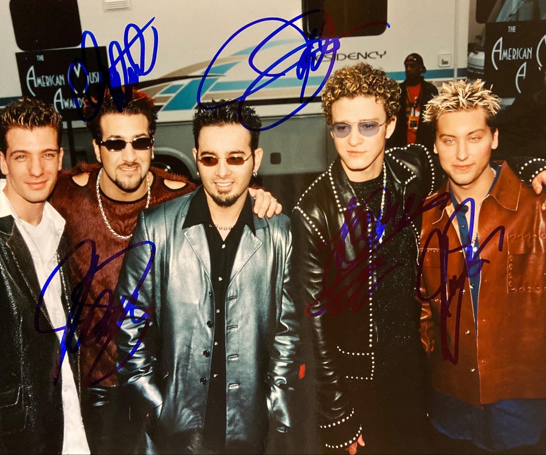 NSYNC Band Signed Original Photo - Framed - Etsy