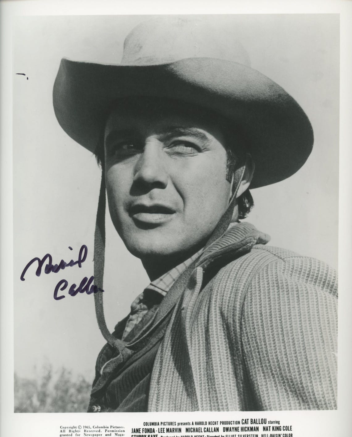 Michael Callan Cat Ballou Original Autographed Movie Photo - Framed - Etsy