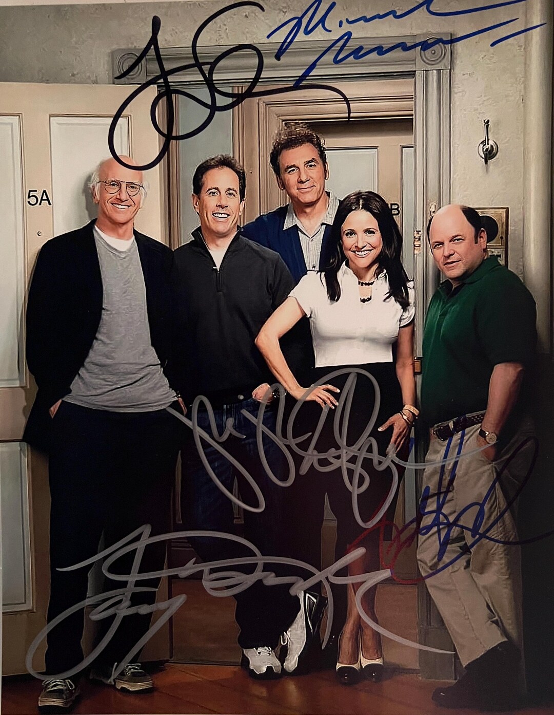 Seinfeld Cast Autographed Photo - Framed - Etsy