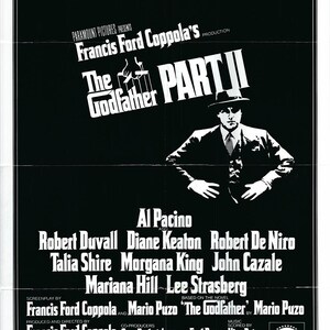 The Godfather Part II Original 1974 Vintage One Sheet Poster - Etsy