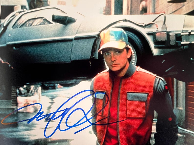 Back to the Future Part II Michael J. Fox Original Autographed Photo ...