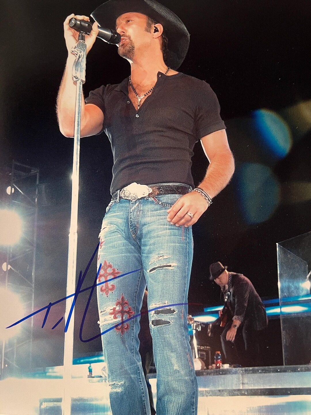 Country Legend Tim Mcgraw Autographed Photo - Framed - Etsy
