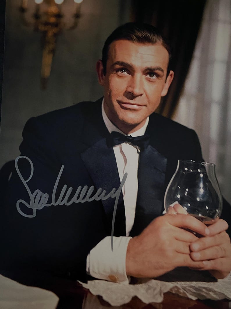 James Bond Sean Connery Original Autographed Movie Photo Framed - Etsy