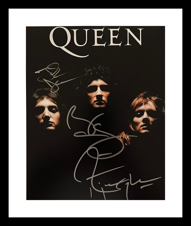 Queen Original Band Autographed Photo - Framed - Etsy