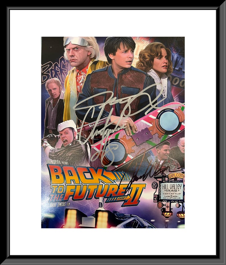 Back to the Future Part II Cast Autographed Photo Framed - Etsy