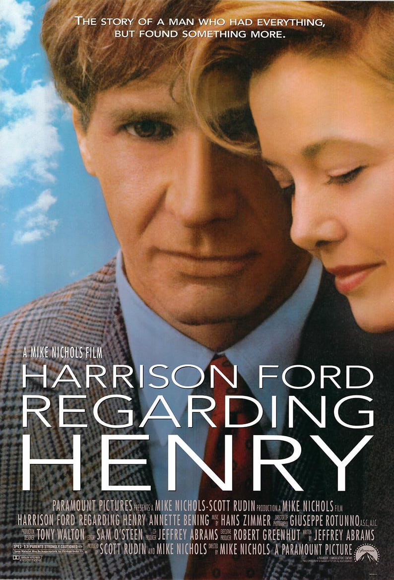 Regarding Henry Original 1991 Vintage One Sheet Movie Poster - Etsy