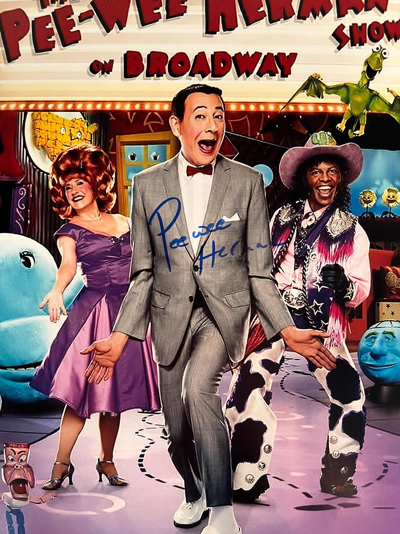 Pee-wee Herman Original Autographed Photo Framed - Etsy