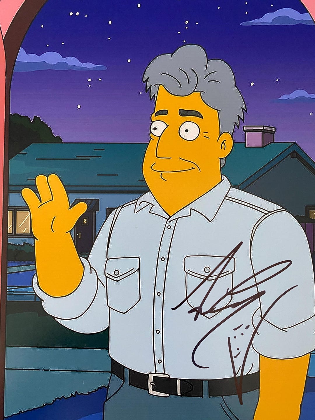 The Simpsons Jay Leno Original Autographed Photo Framed - Etsy