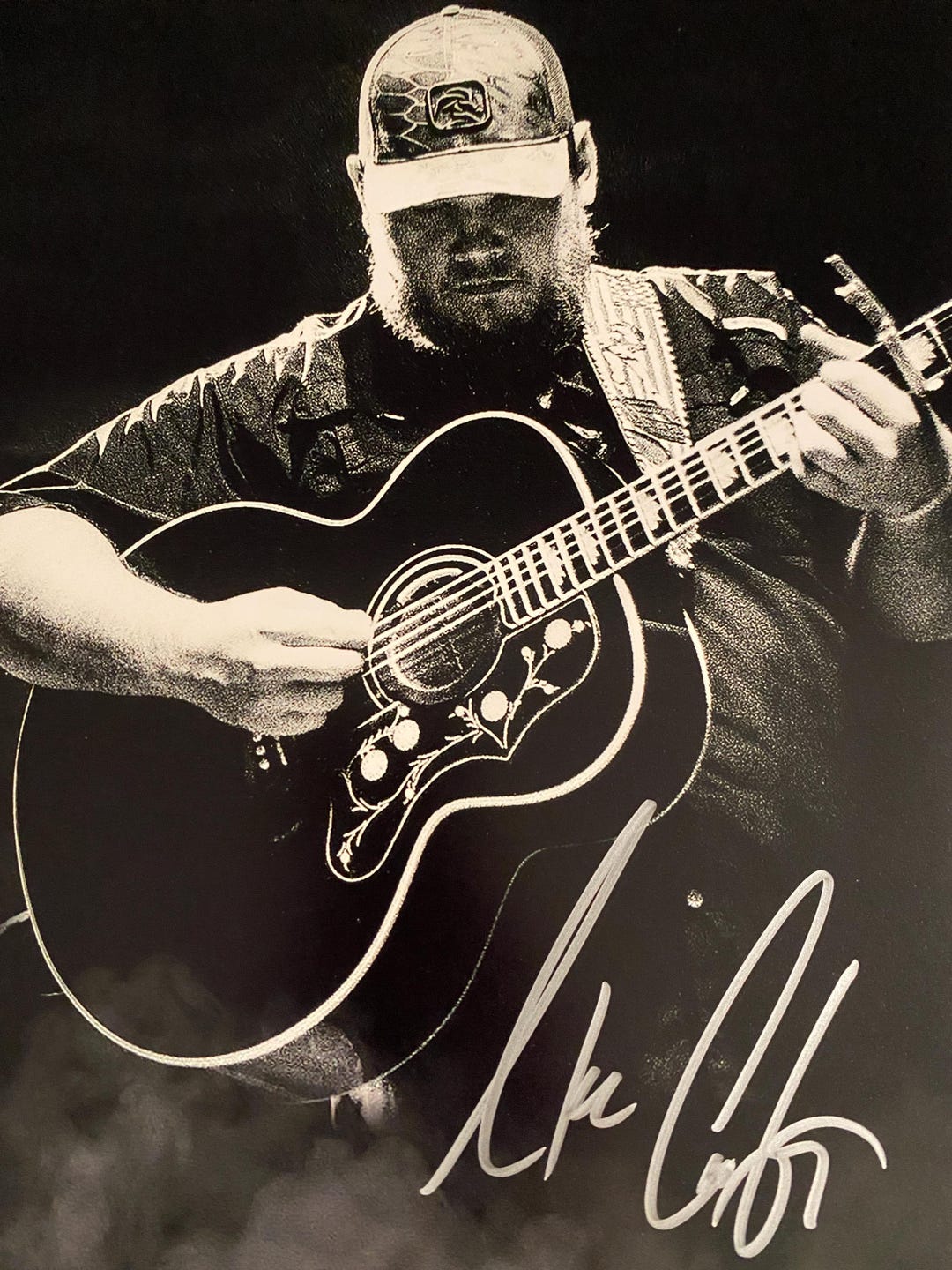Luke Combs Autographed Photo - Framed - Etsy