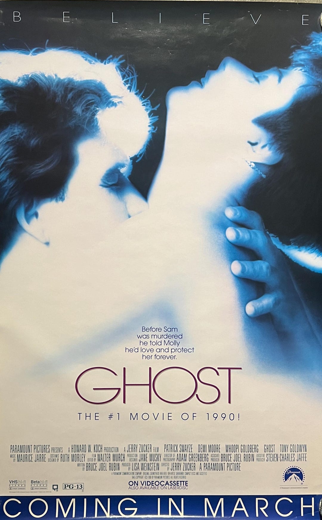 Ghost 1990 Original Teaser Movie Poster - Etsy