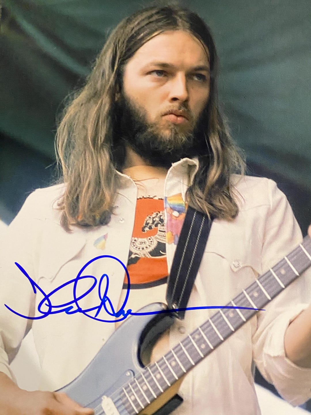 Pink Floyd David Gilmour Original Autographed Photo - Framed - Etsy