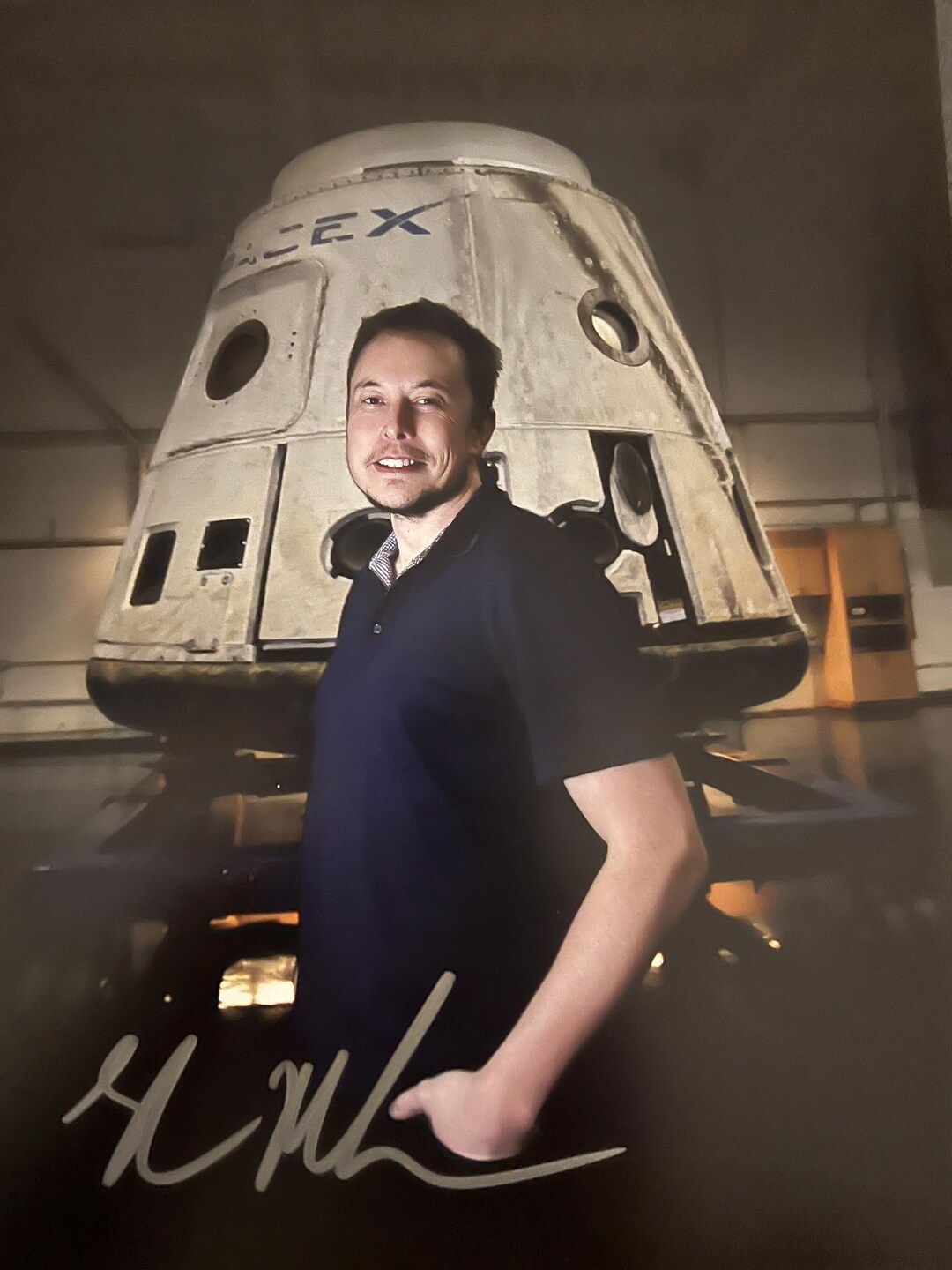 Elon Musk Original Autographed Photo Framed - Etsy
