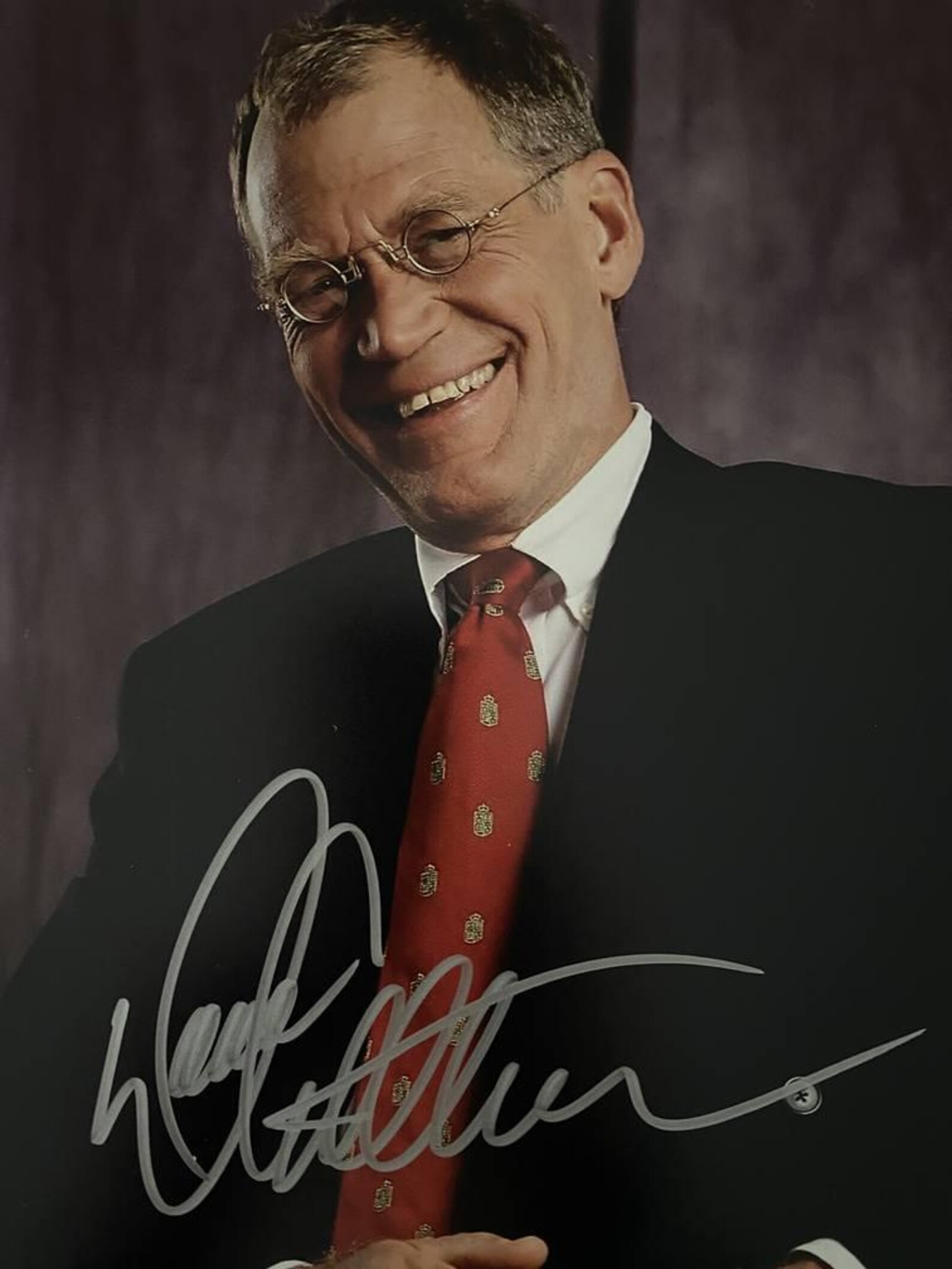 David Letterman Original Autographed Photo - Framed - Etsy