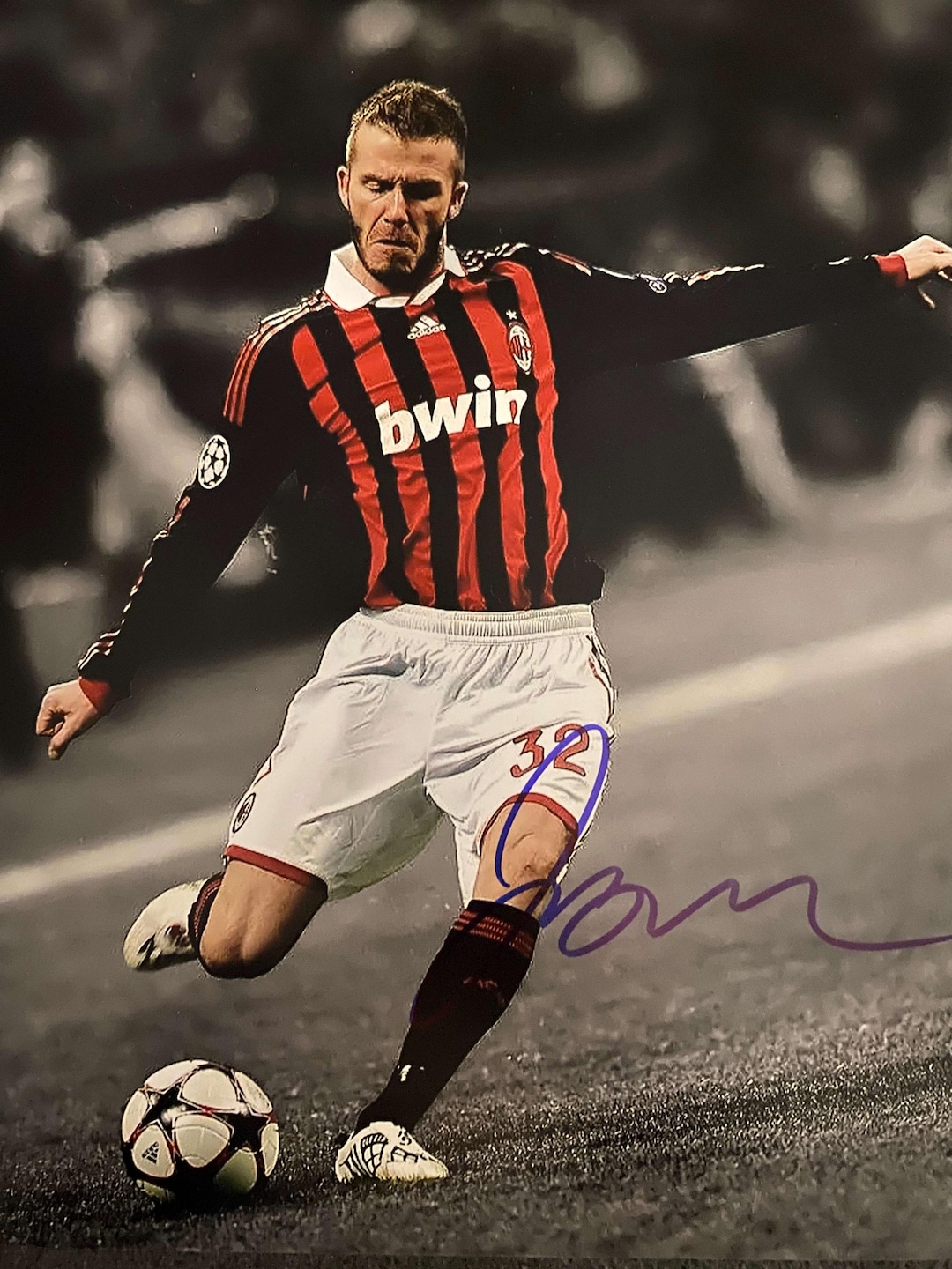 Soccer Legend David Beckham Original Autographed Photo - Framed - Etsy