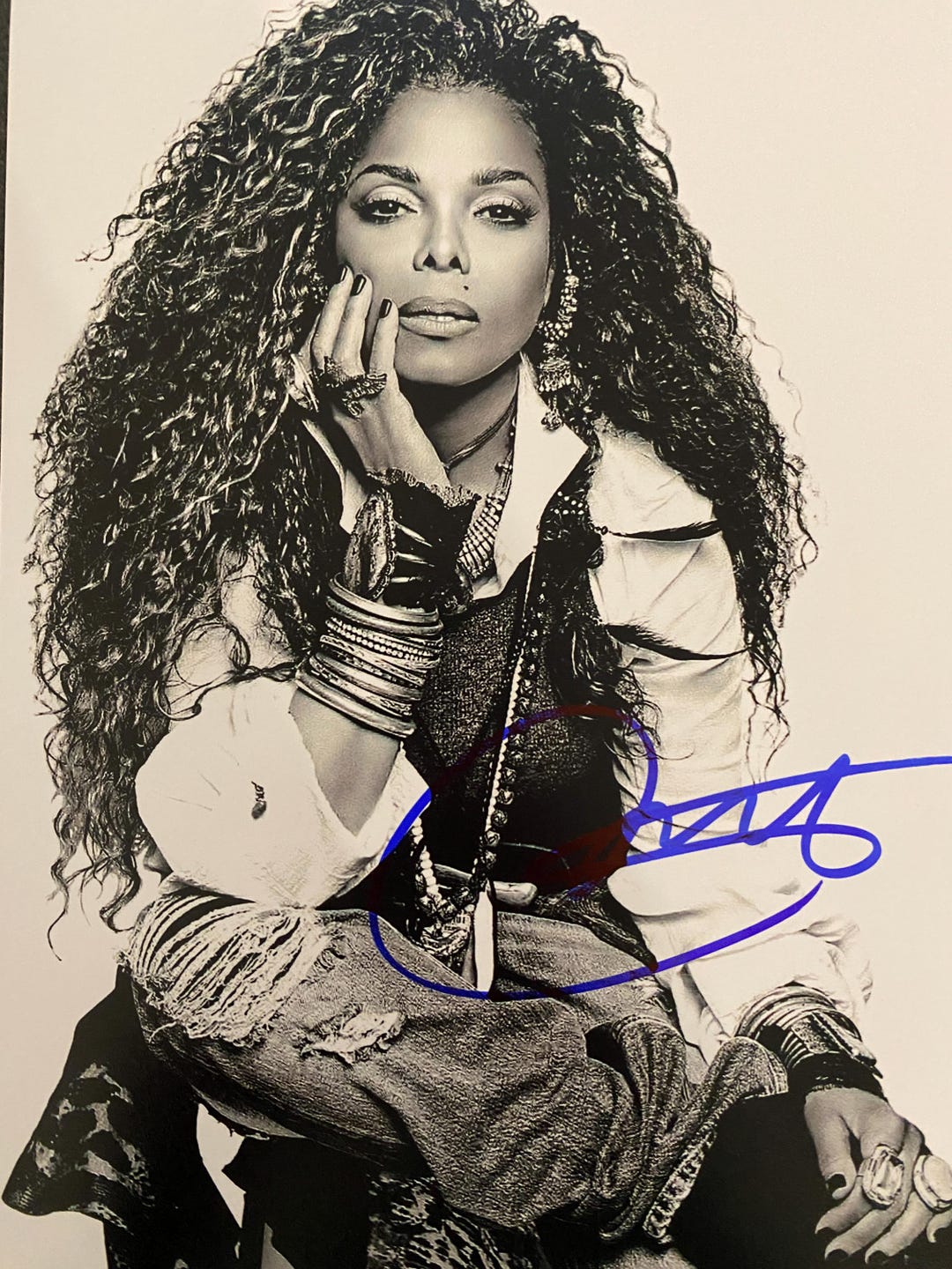 Janet Jackson Original Autographed Photo - Framed - Etsy
