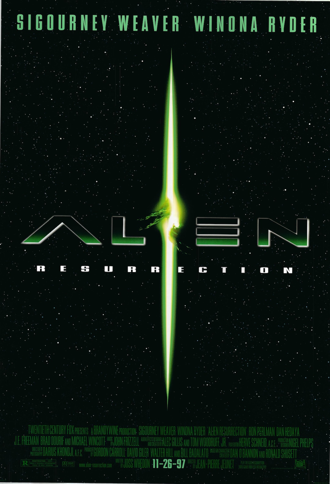 Alien Resurrection 1997 Original Movie Poster - Etsy