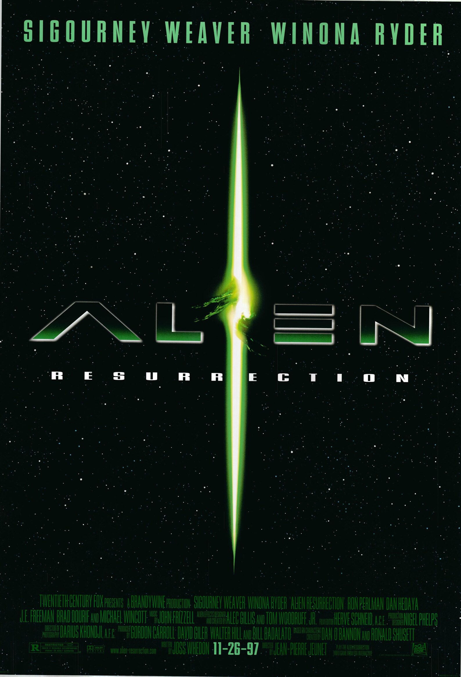 Alien Resurrection 1997 Original Movie Poster - Etsy