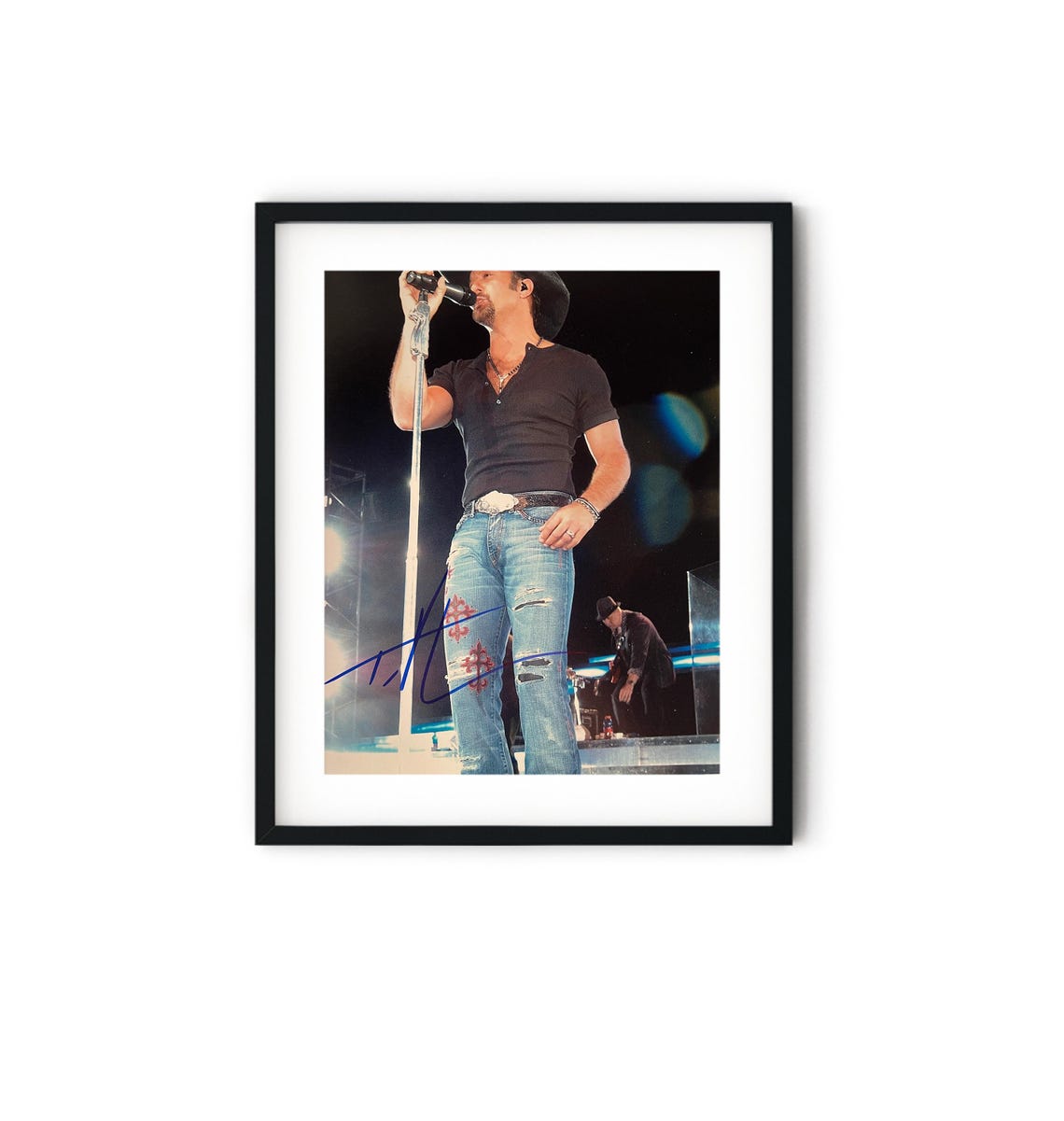 Country Legend Tim Mcgraw Autographed Photo - Framed - Etsy