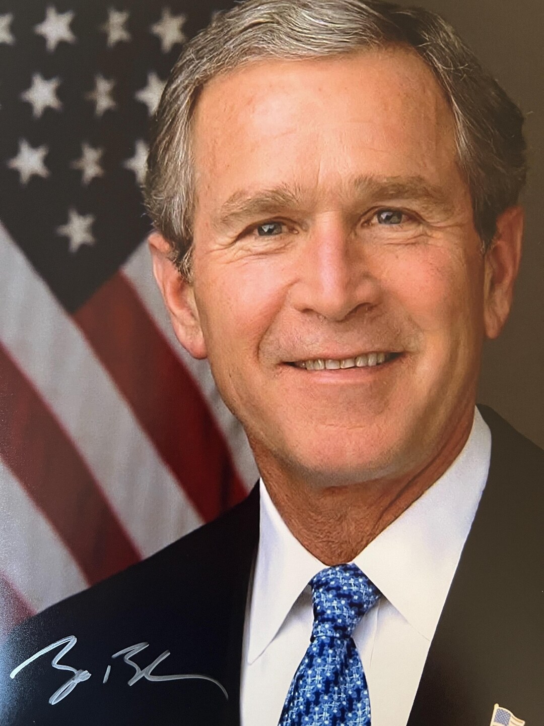 US President George W Bush Original Autographed Photo - Framed - Etsy