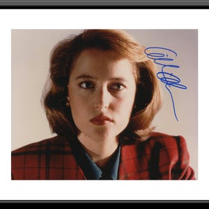 X Files Gillian Anderson Original Autographed Photo - Framed - Etsy