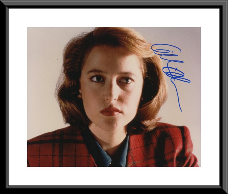 X Files Gillian Anderson Original Autographed Photo - Framed - Etsy