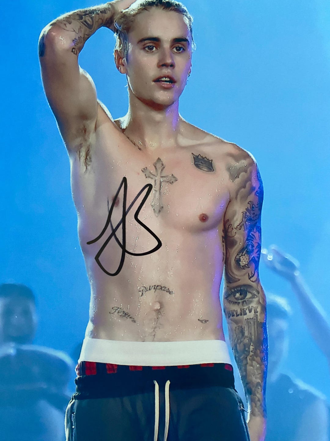 Justin Bieber Original Autographed Photo Framed - Etsy