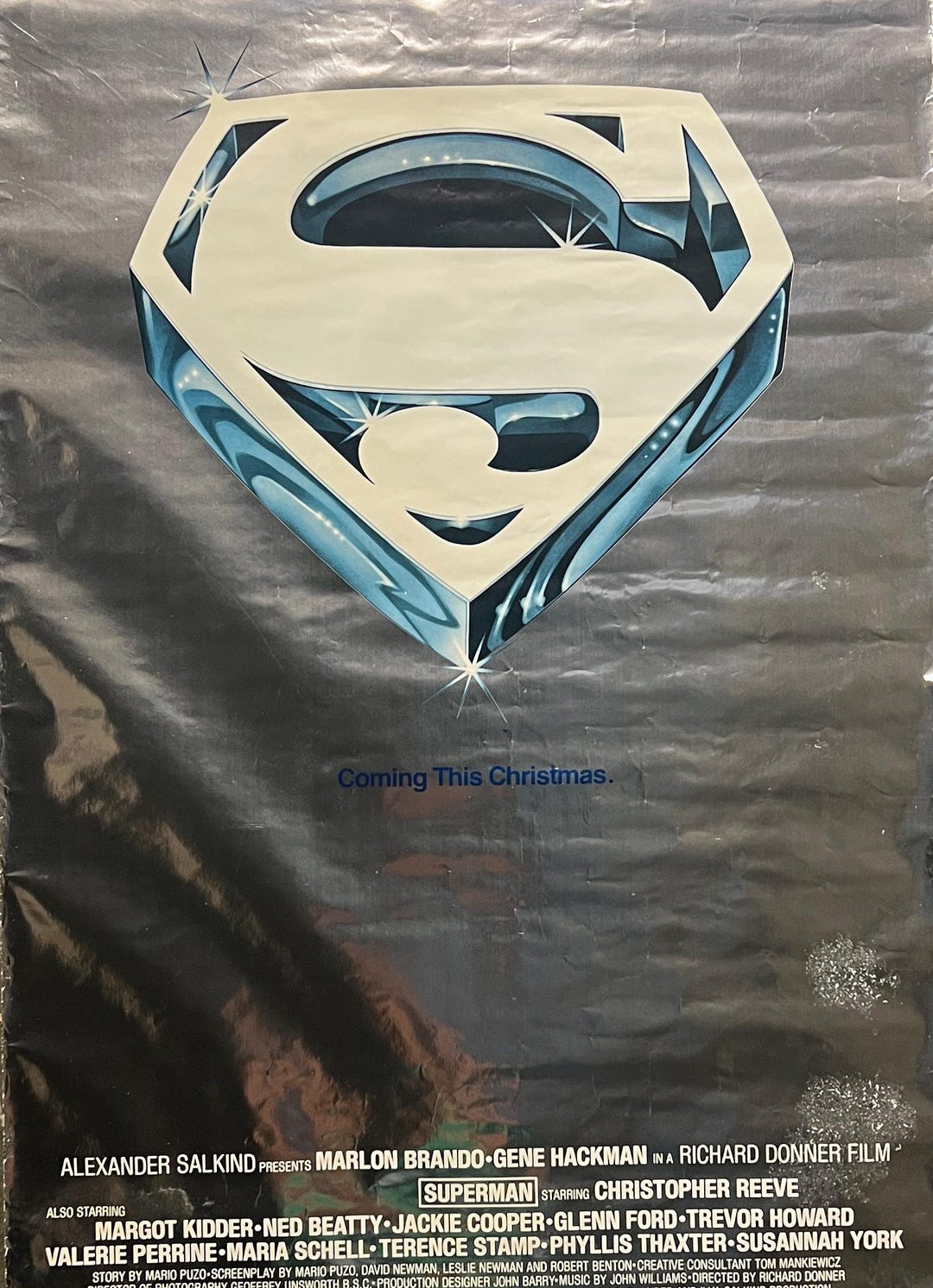 Rare Superman Metallic Original Movie Poster - Etsy