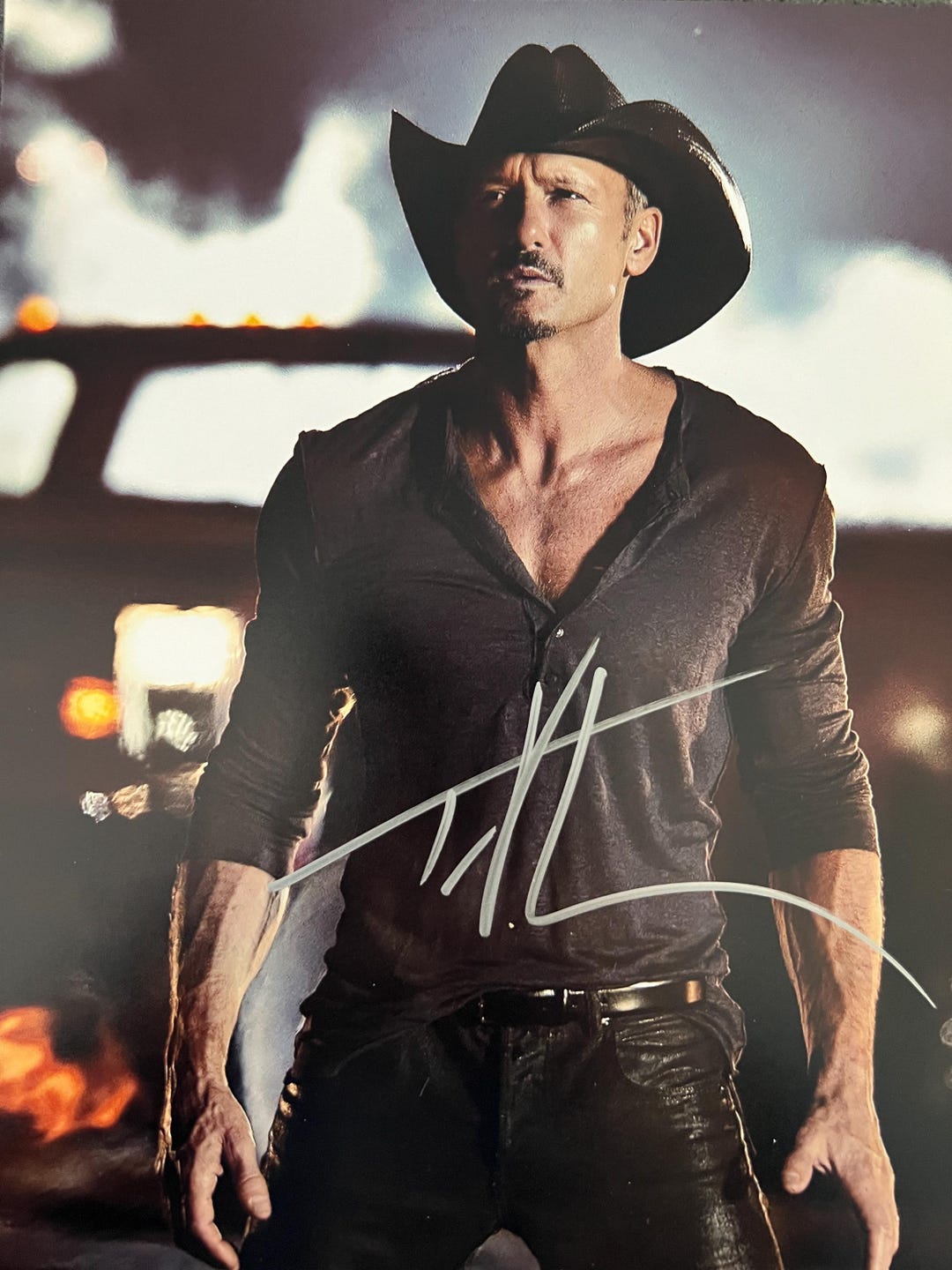 Tim Mcgraw Original Autographed Photo Framed - Etsy