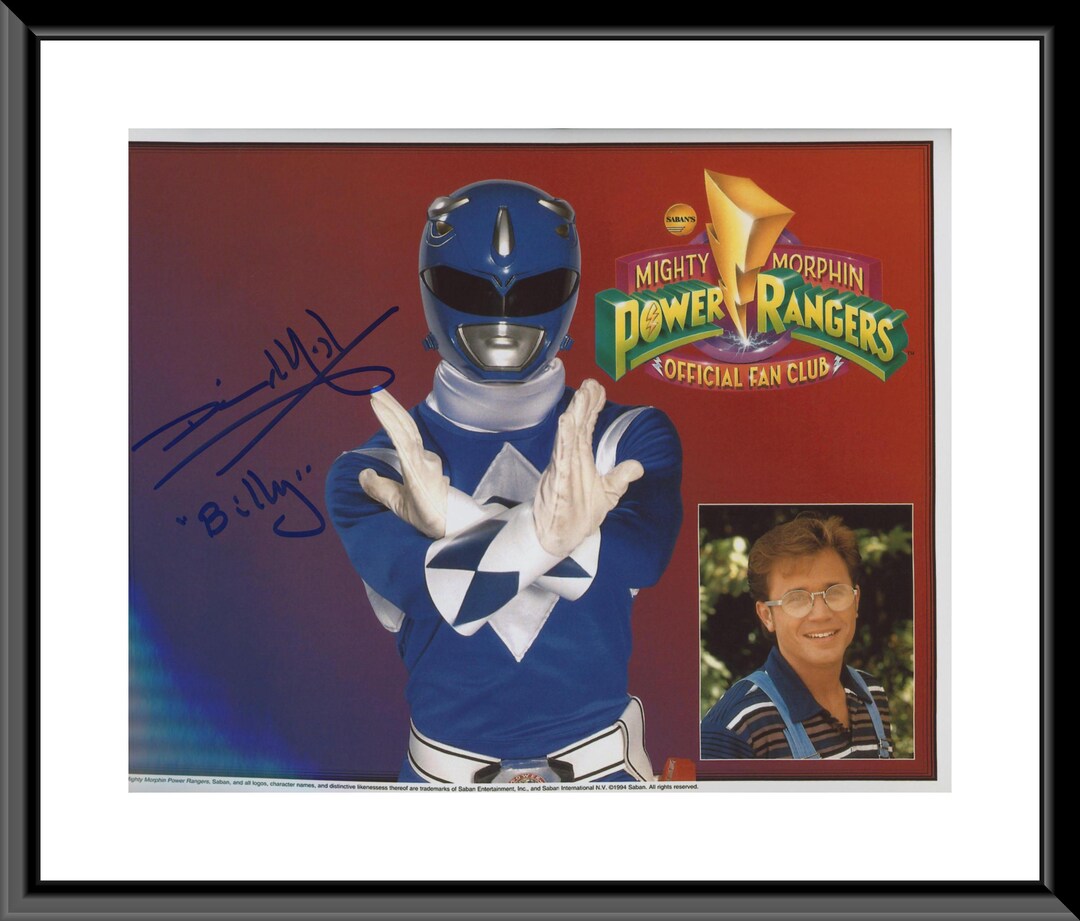 Mighty Morphin Power Rangers David Yost Original Autographed Photo ...
