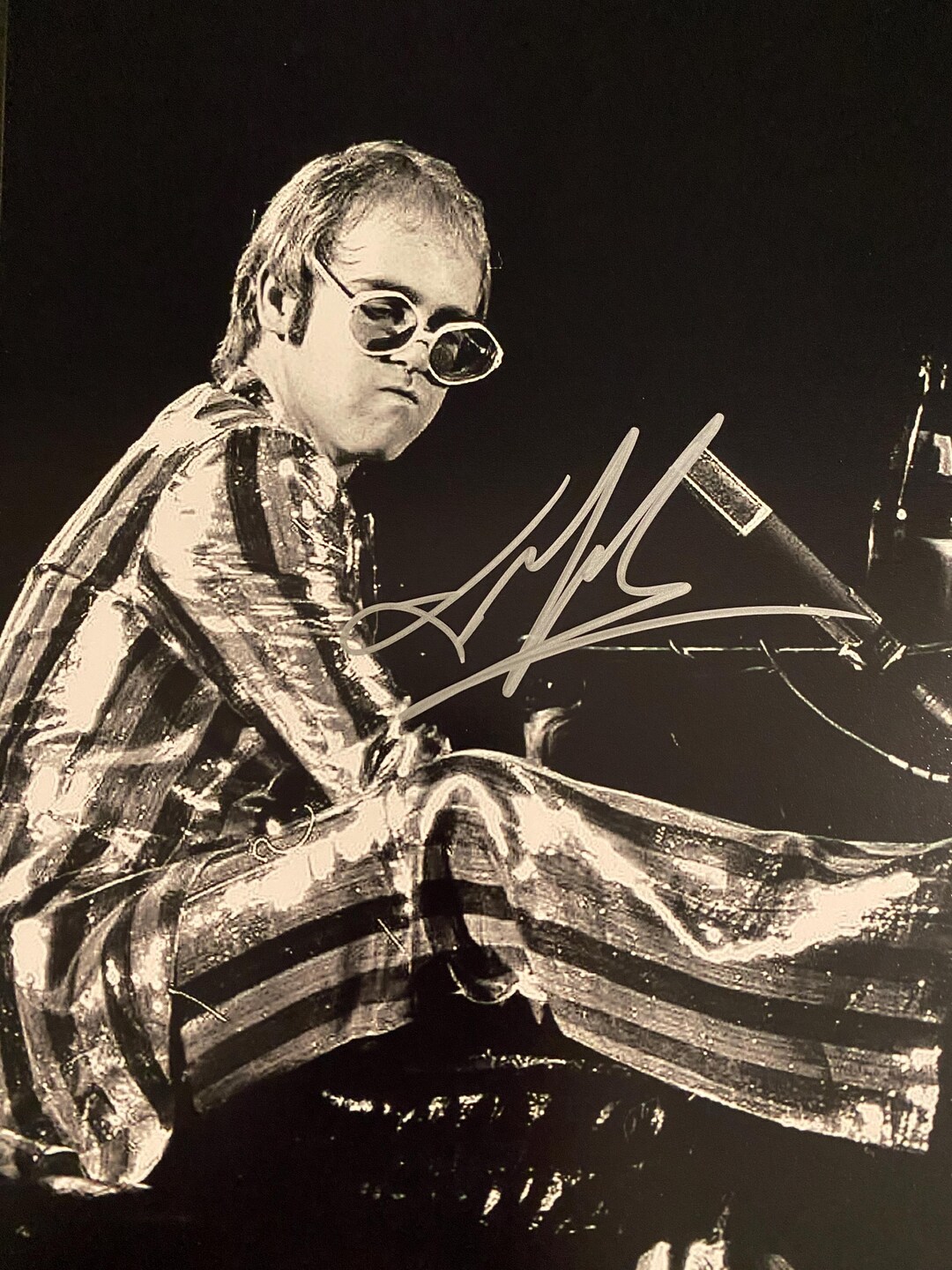 Elton John Original Autographed Photo Framed - Etsy