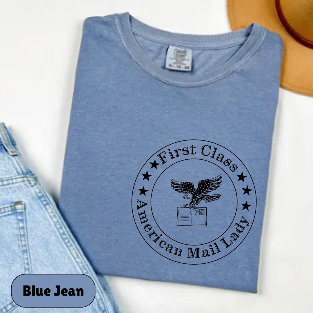 First Class American Mail Lady Shirt, Comfort Colors Shirt, USPS Shirt ...