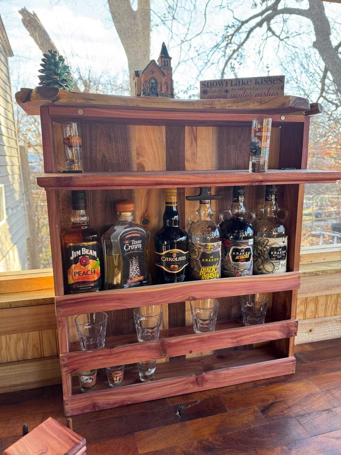 Handcrafted Red Cedar Whiskey Shelf - Etsy