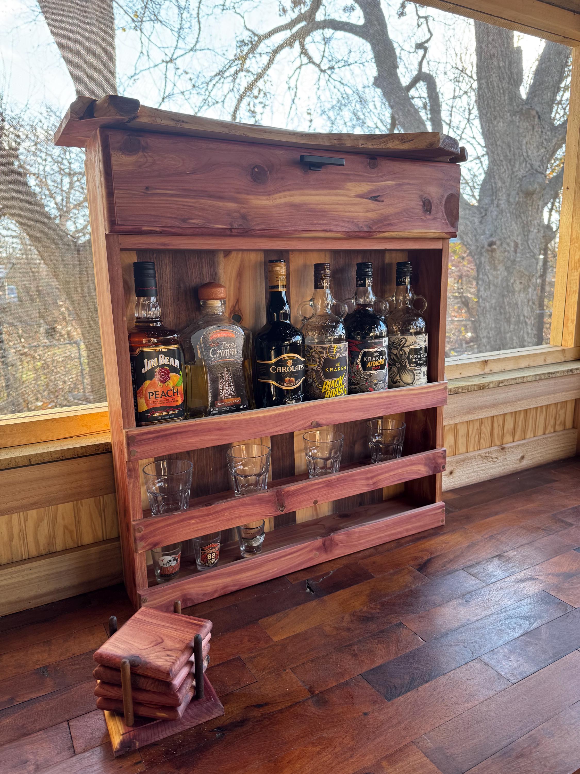 Handcrafted Red Cedar Whiskey Shelf - Etsy