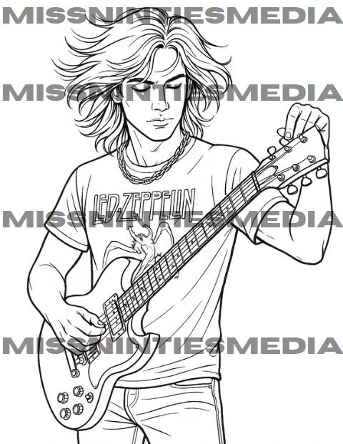 Rockstar Coloring Pages | 20 Pages | Rock Inspired | for Teens and ...