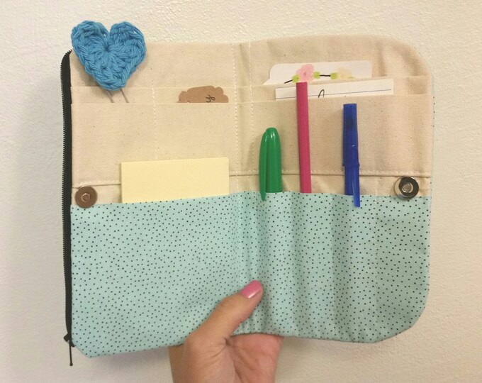 Planner Pouch - Blue Planner Bag - Planner Essentials Bag - Pouch for ...