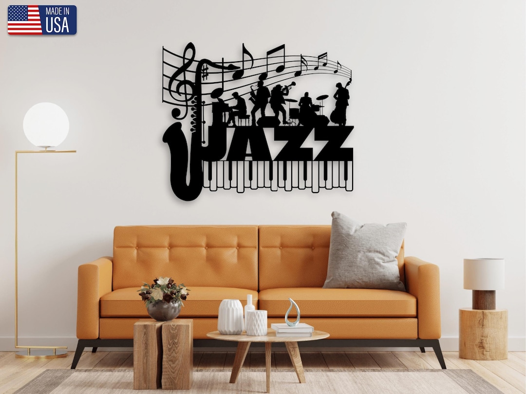 Jazzband Metal Wall Art New Orleans Jazz Home Decor Live Music Decor ...