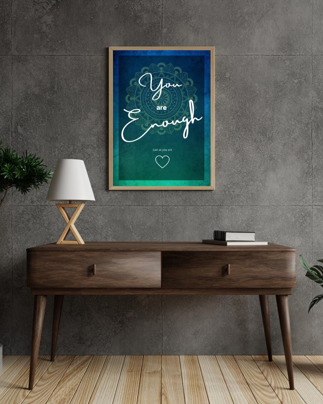 You Are Enough Wall Art | Printable Poster | Dorm Decor Gift ...