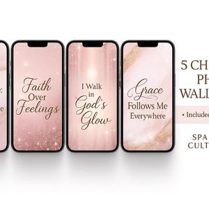 Pink Luxury Faith Wallpaper Pack | Girly Christian • Gold Sparkle Bible ...